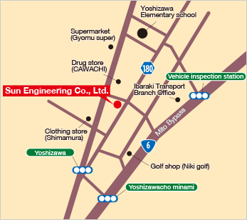 Headquarters and Office Maps | Corporate Information | Sun Engineering Co., Ltd.